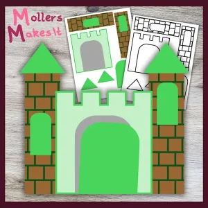 Pink Castle Craft Template - Mollers Makes It