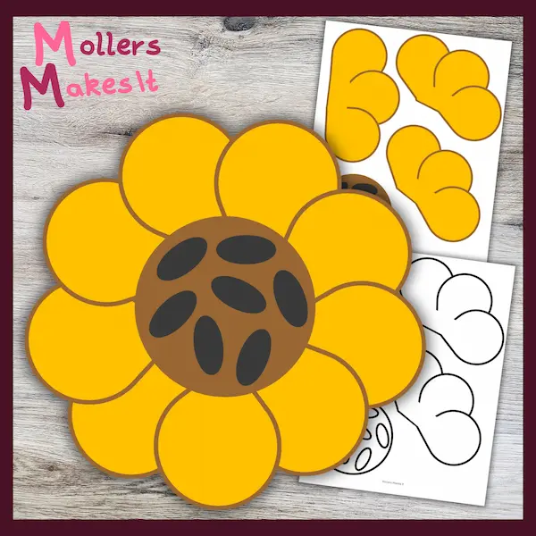 Sunflower Craft Template - Mollers Makes It