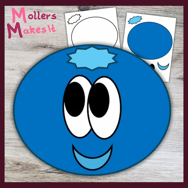Blueberry Craft Template - Mollers Makes It