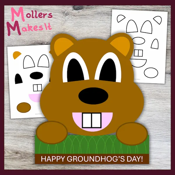 Groundhog Day Craft Template - Mollers Makes It