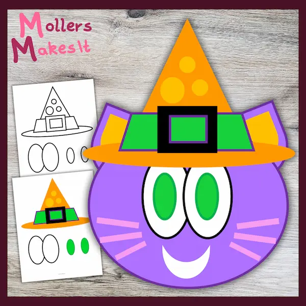 Witch Cat Craft Template - Mollers Makes It