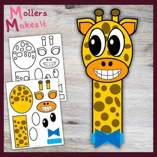 Giraffe Head Craft Template - Mollers Makes It