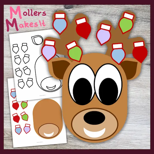 Christmas Reindeer Craft Template - Mollers Makes It