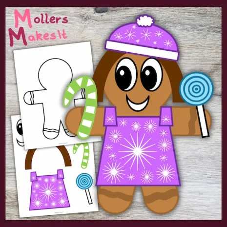 Gingerbread Girl Craft Template For Holiday Fun